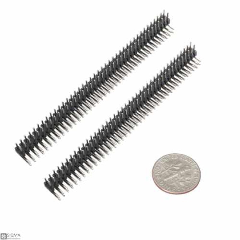 100 PCS 2X40 Curved Male Pin Header [ 2mm ]