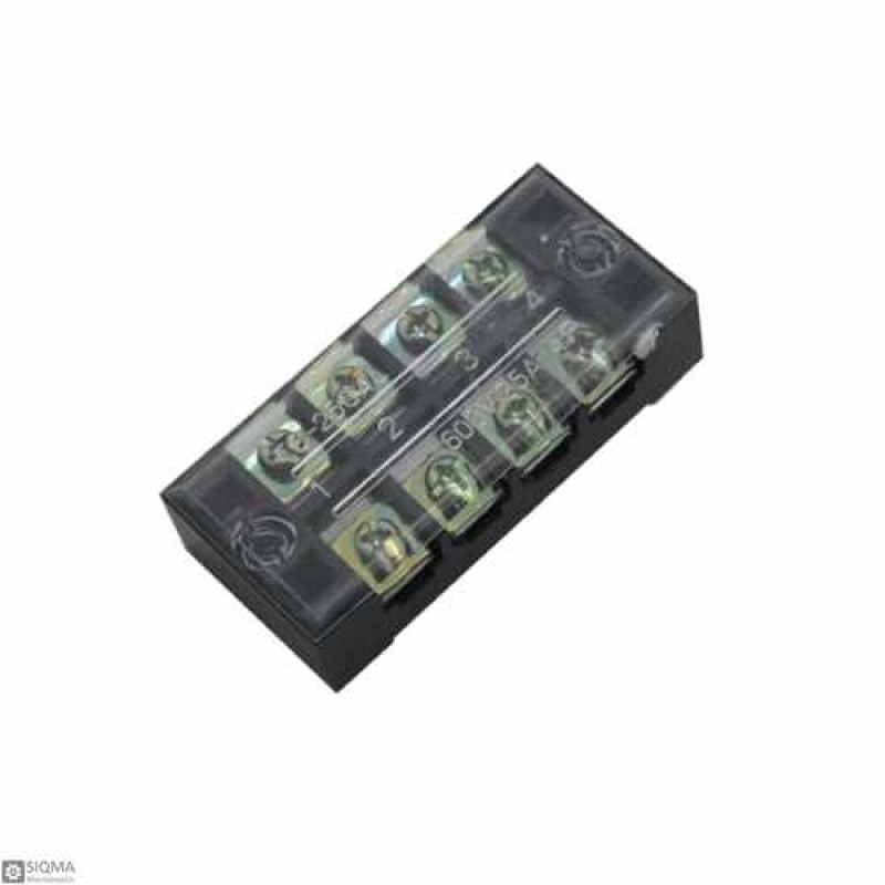 10 PCS TB2504L Fixed Barrier 4 Pole Terminal Block [600V] [25A]