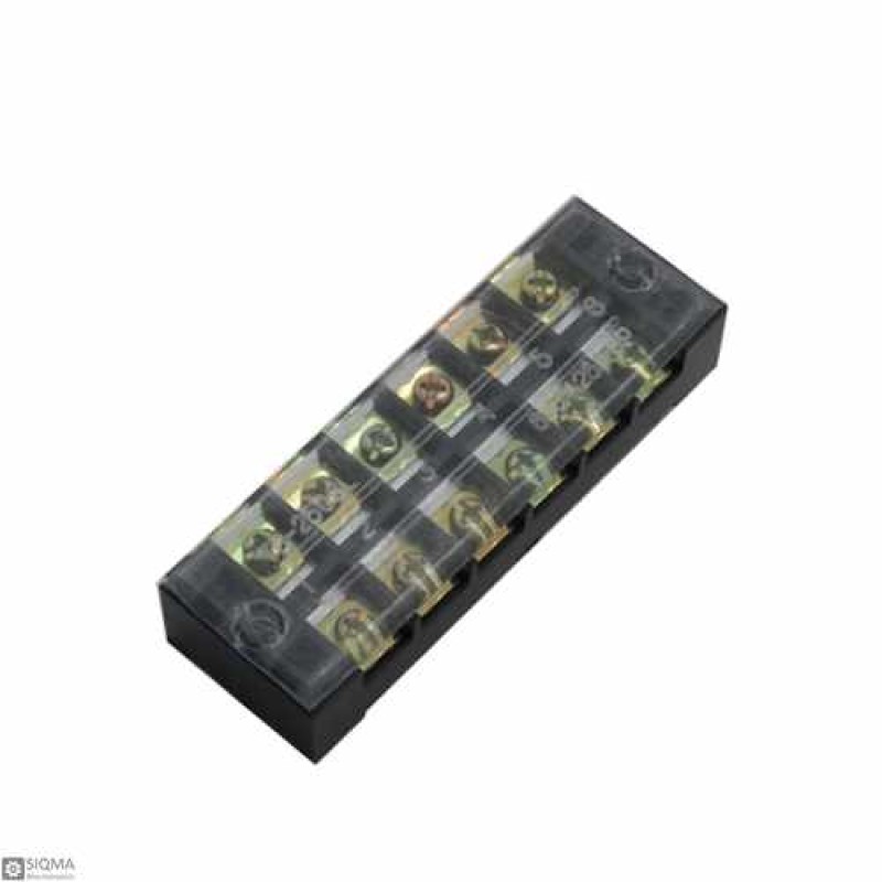 10 PCS TB-2506L Fixed Barrier 6 Pole Terminal Block [600V] [25A]