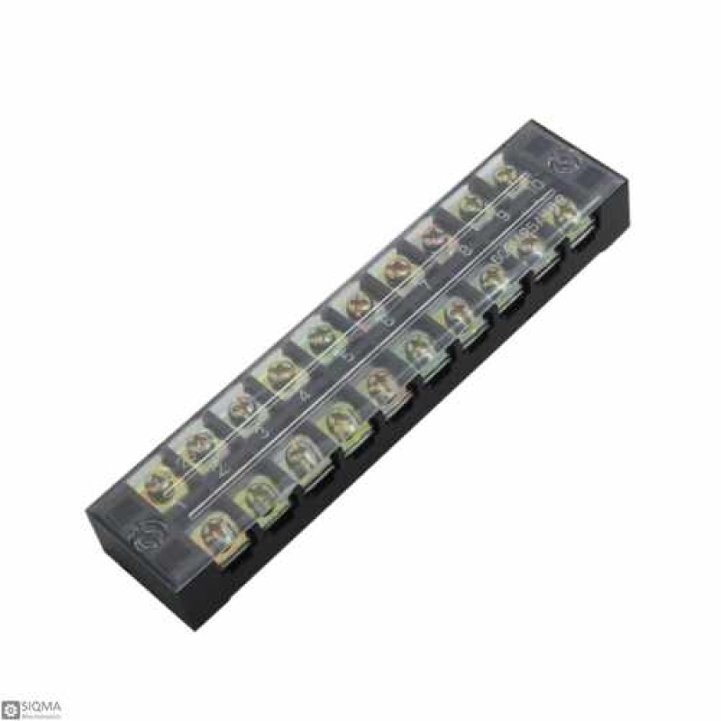 5 PCS TB-2510L Fixed Barrier 10 Pole Terminal Block [600V] [25A]