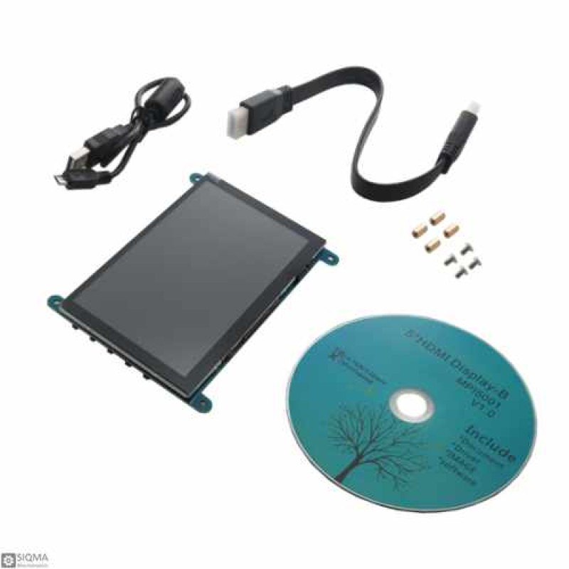 5 inch HDMI TFT LCD touch screen , 800x480 pixel display for Raspberry Pi