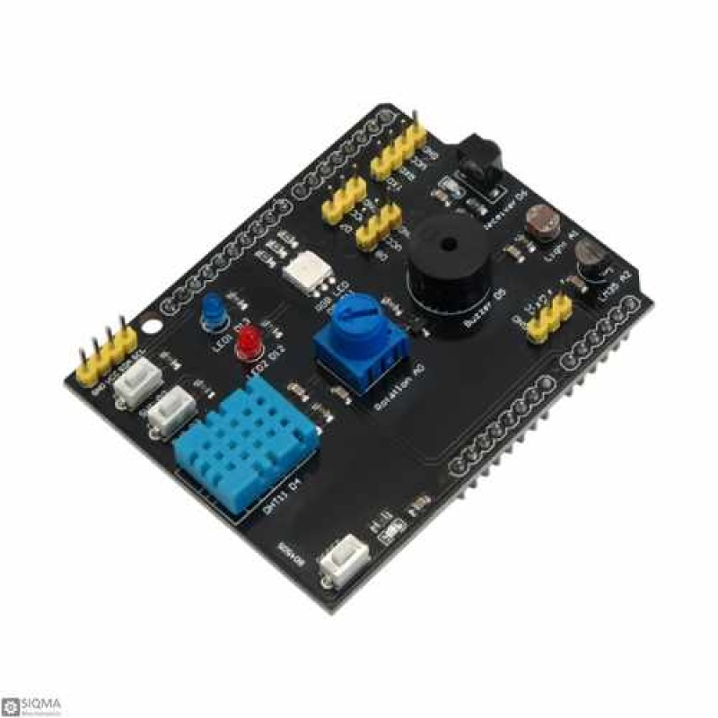9 in1 Multifunction Arduino Sensor Shield DHT11 Temperature and ...
