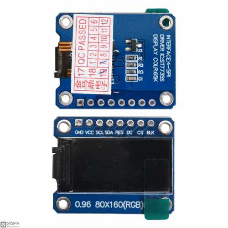 Full Color OLED Display [0.96 inch] [80 x 160 Pixel]