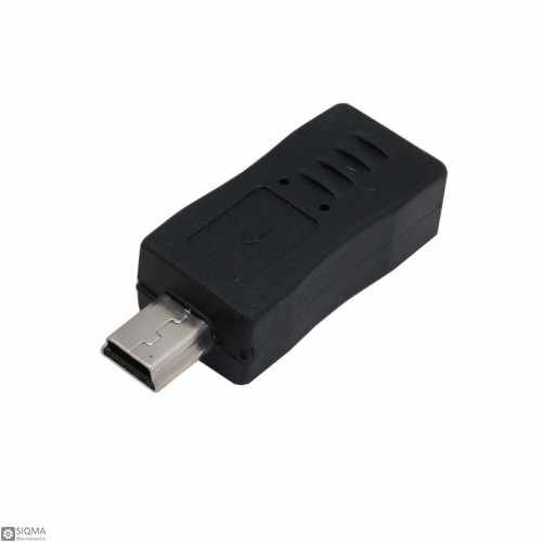 Female Micro USB to Male Mini USB Converter